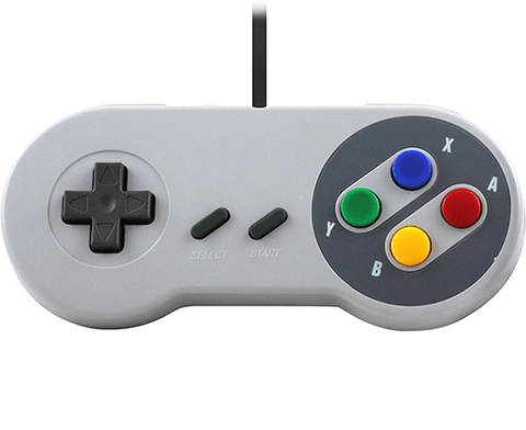 SNES CONTROL - OLD SKOOL SUPER NINTENDO CONTROLLER