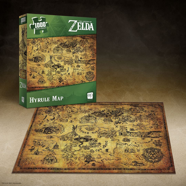 The Legend of Zelda Hyrule Map 1000 Piece Jigsaw Puzzle - Rompecabezas ...