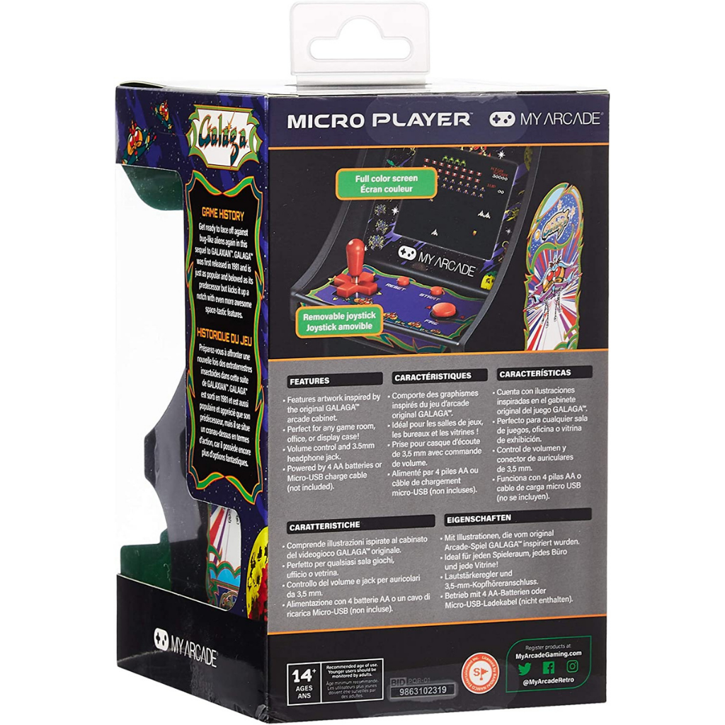 My Arcade Micro Player Mini Arcade Machine: Galaga Video Game, Fully ...