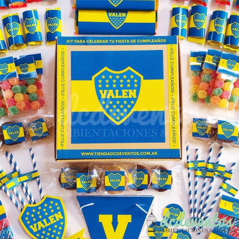 COMBO CUMPLEAÑOS TEMÁTICO BOCA JUNIORS