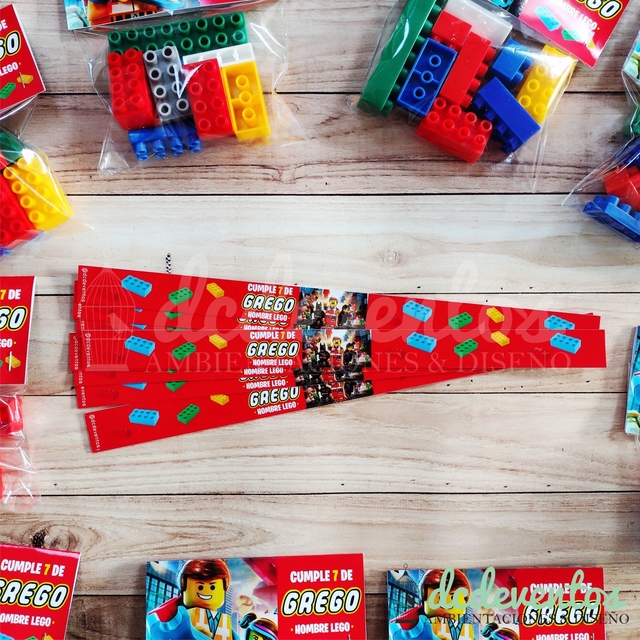 25 Pulseras personalizadas temática LEGO