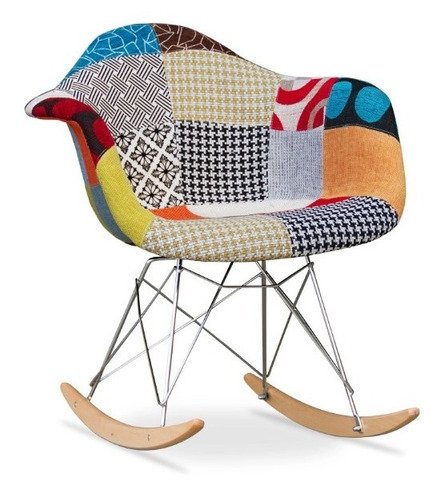 Sillon Eames Rocking Mecedor Patchwork - Alto Impacto