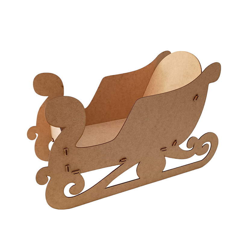 Trenó Natal M Vila MDF 3mm - Arco Iris Artes