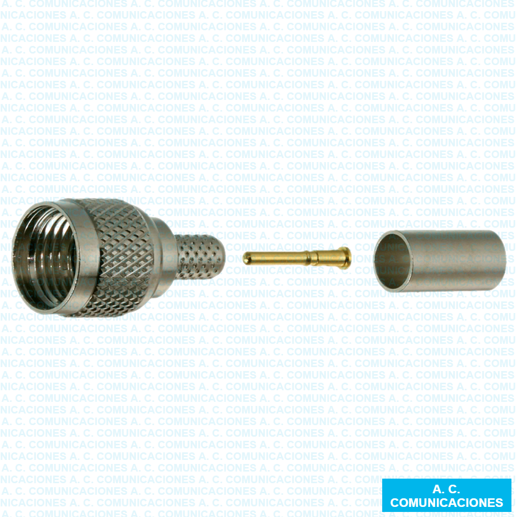 Conector Macho Mini Uhf Cable Rg-58 Crimpar