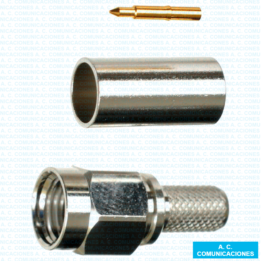 Conector Macho Sma Cable Rg-58 Crimpar