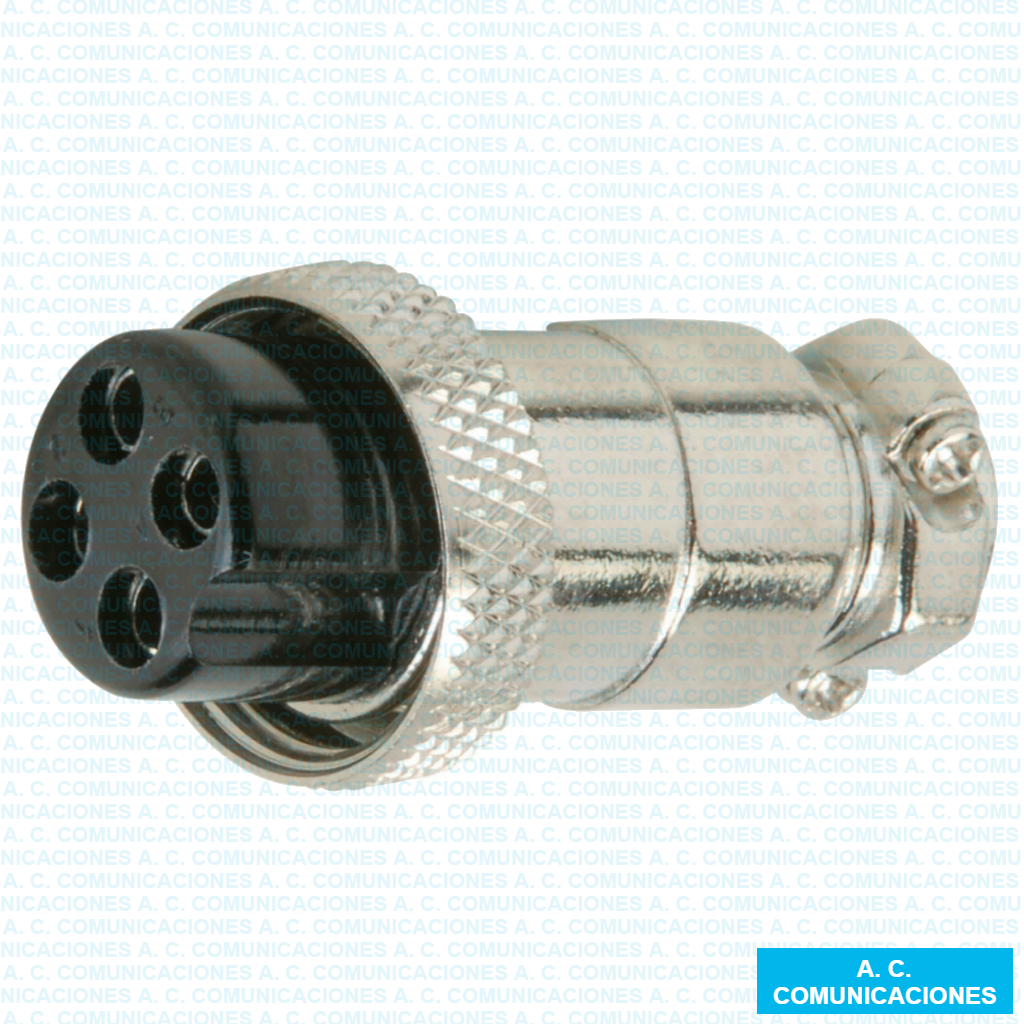 Conector Hembra 4 Pines Metálico Cable