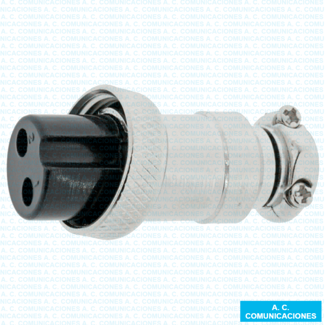 Conector Hembra 2 Pines Metálico Cable X 25
