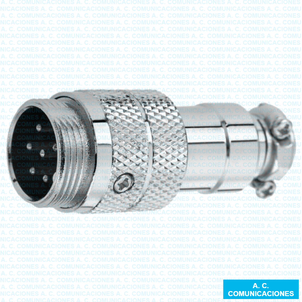 Conector Macho 6 Pines Metálico Cable X 25