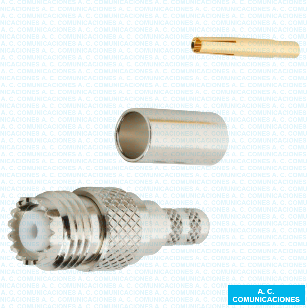 Conector Amphenol Hembra MINI UHF Rg-58 Crimpar