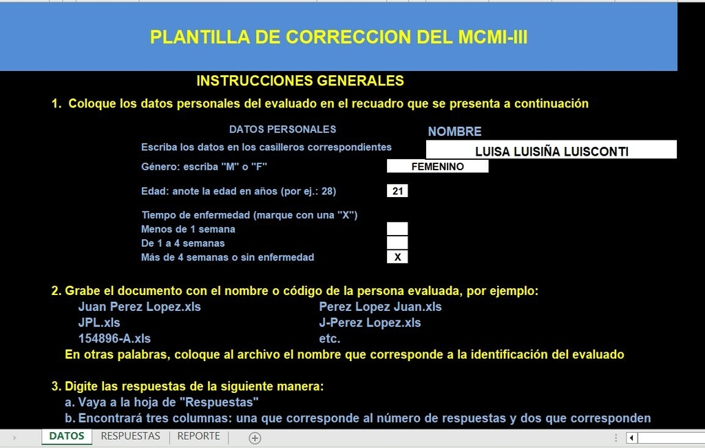 Test Mcmi 3 -inventario Clinico Multiaxial De Millon Millon