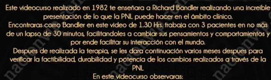 APLICACION DE LA PNL EN EL AMBITO CLINICO – RICHARD BANDLER