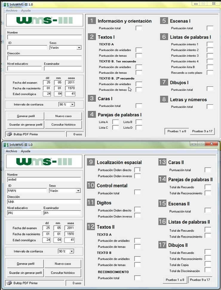 Test Wms-iii Escala De Memoria De Wechsler-III