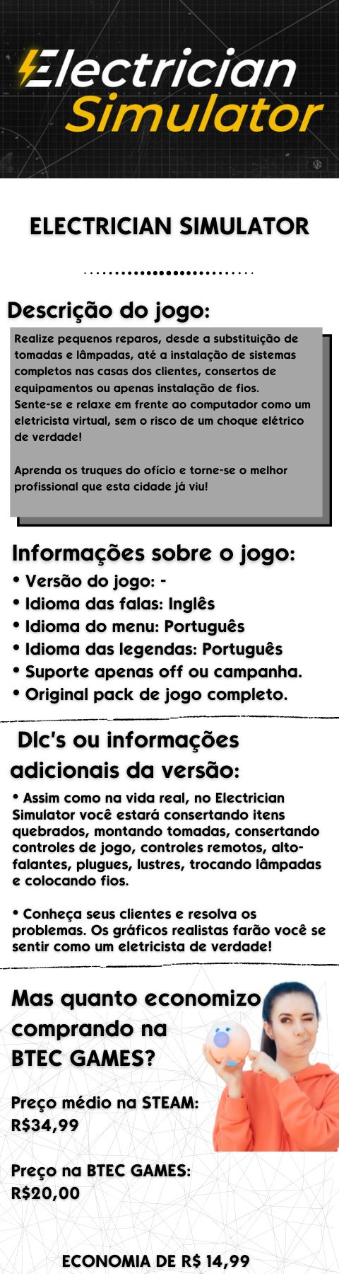 ELECTRICIAN SIMULATOR PC ENVIO DIGITAL