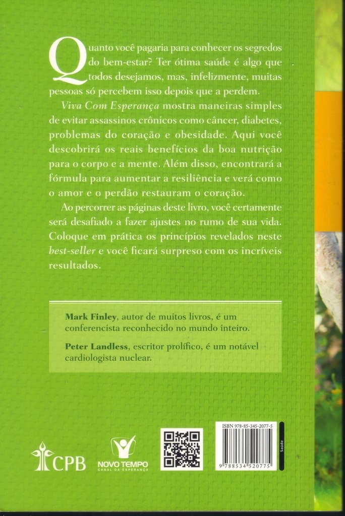 Viva com Esperança - Segredos para ter Saúde e Qualidade de Vida/ Mark ...
