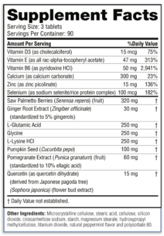 Prostate Formula with Saul Palmetto (270 tablets) - Real Health