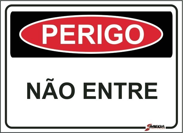 Placa de Não Entre - Comprar em Placasshop