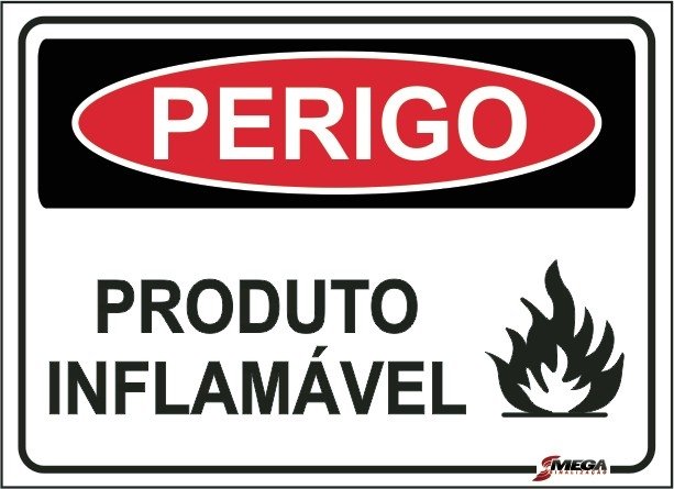 Placa de Produto Inflamável - Comprar em Placasshop