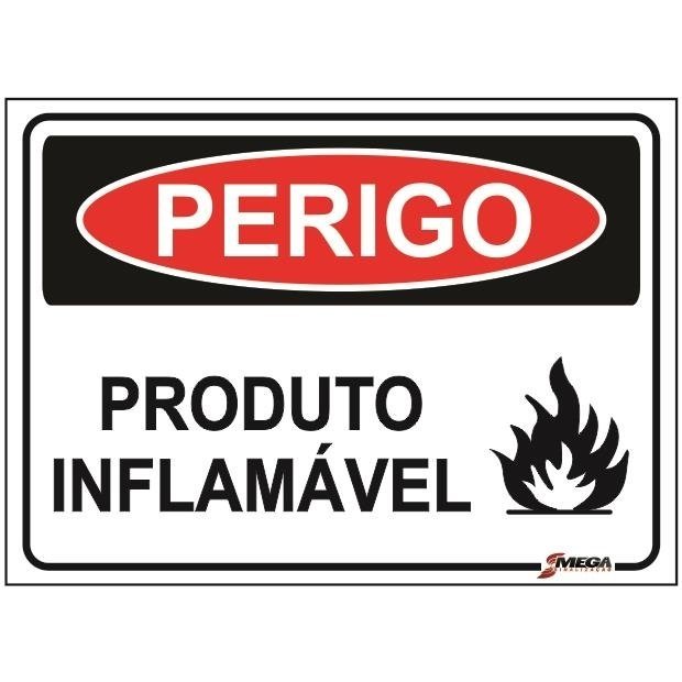 Placa de Produto Inflamável - Comprar em Placasshop