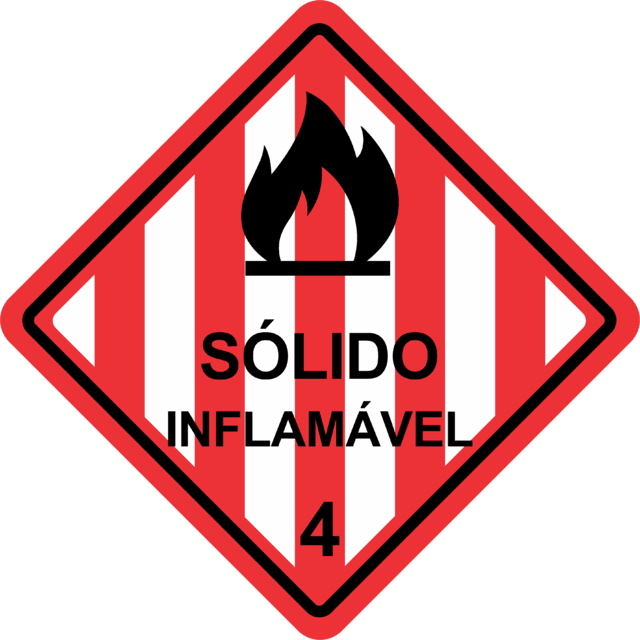 PLACA DE SÓLIDO INFLAMÁVEL 4 - Comprar em Placasshop