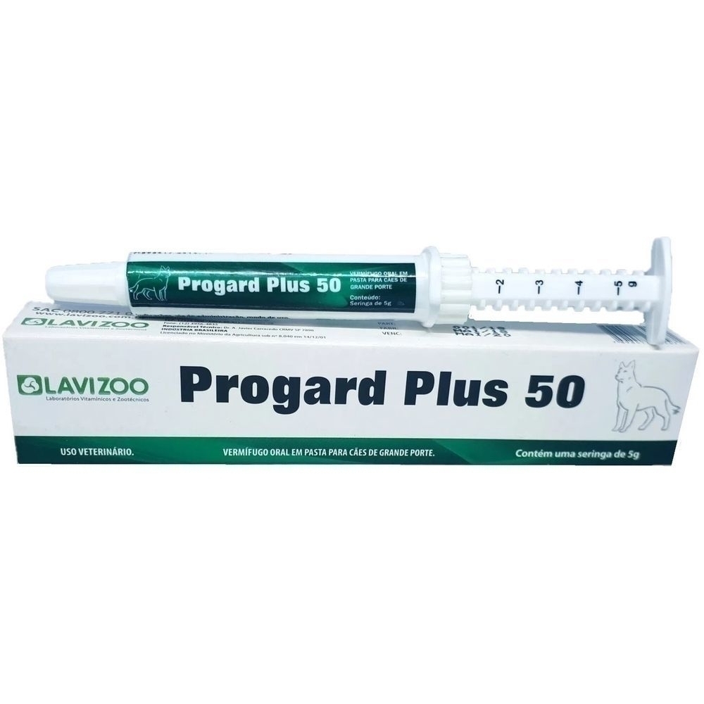 Progard Plus 50 Vermífugo oral cães de porte grande 5 g