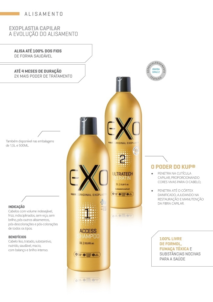 Folder com todos os produtos - EXO HAIR