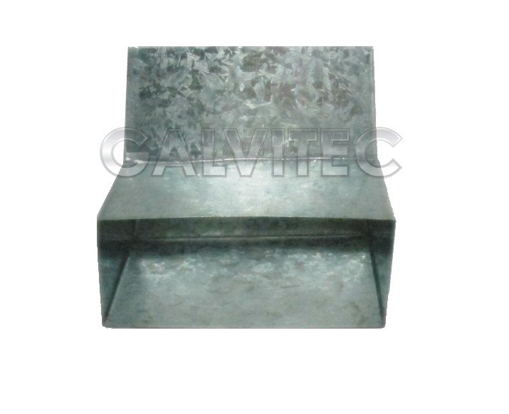 Codo Rectangular Galvanizado 2x4 45