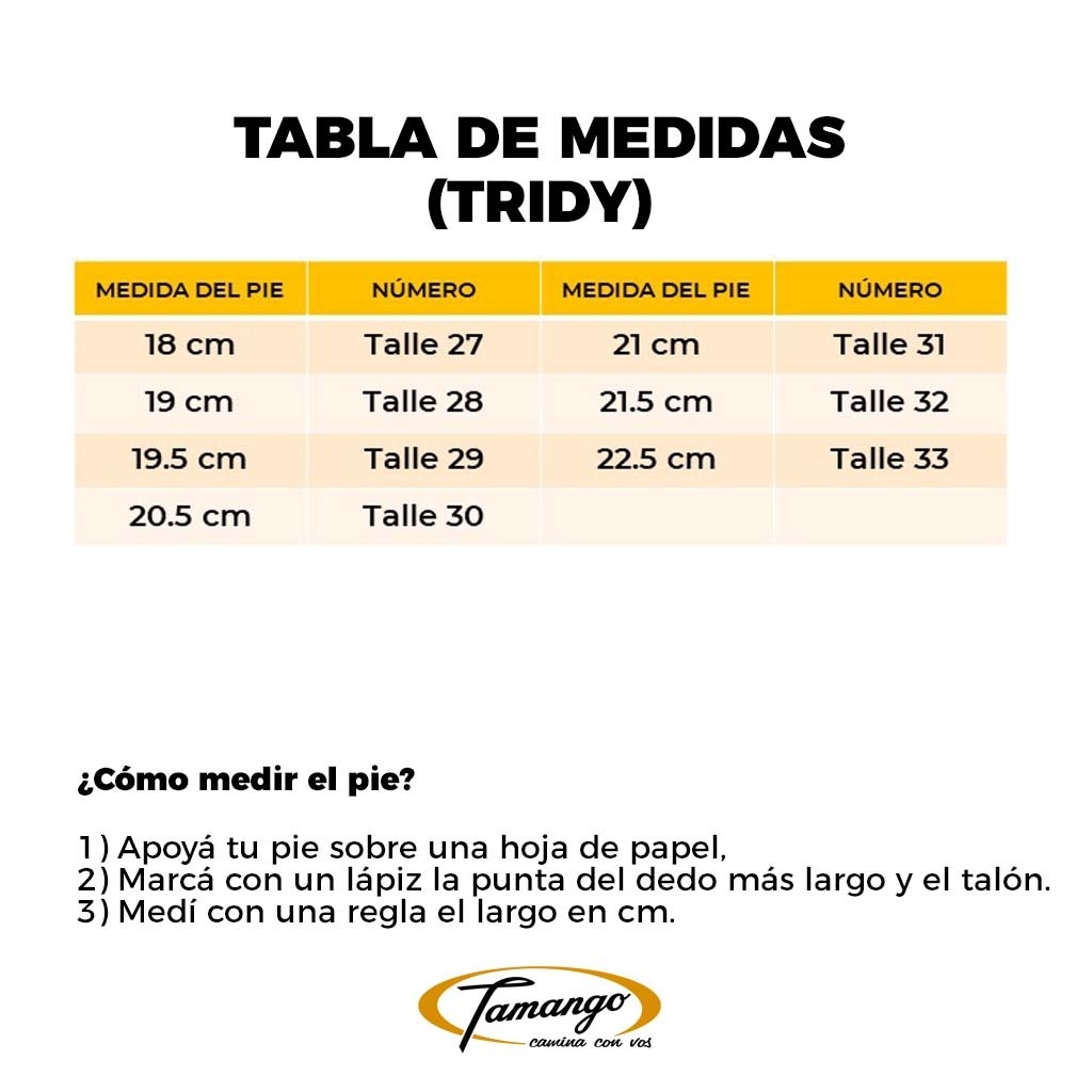 Zapatilla At. 8653- TRIDY - Comprar en Tamango Store