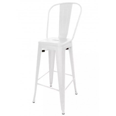 Banqueta Tolix con respaldo Alto Asiento Cuadrado