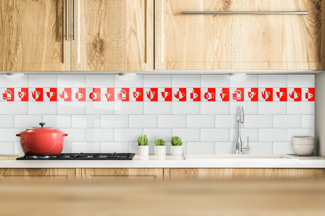 Guardas Cucina Iconos Azulejo Vidrio 45x5 Cocina Impreso Hd