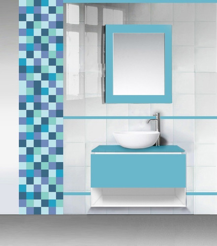 Mallas Vidrio 30x30 Full Color Azules