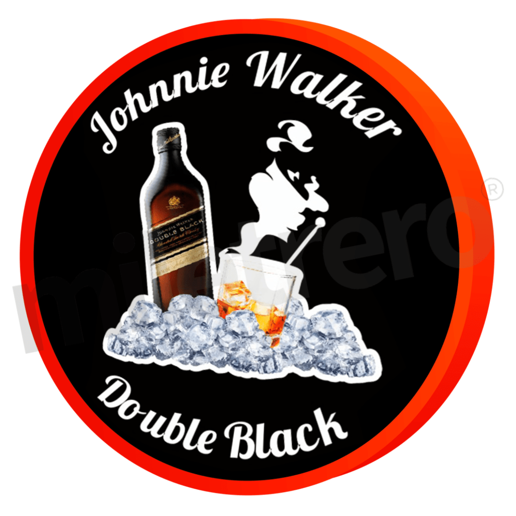 Letrero Acrílico Whisky Johnnie Walker Double Black LED Luminoso Letrero Acrílico Whisky Johnnie Walker Double Black LED Luminoso