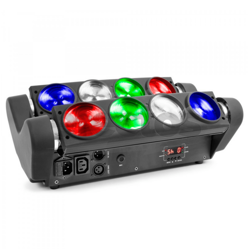 Spider Beam 8x10W RGBW Efecto LED DMX DJ Luces Discoteca Karaoke