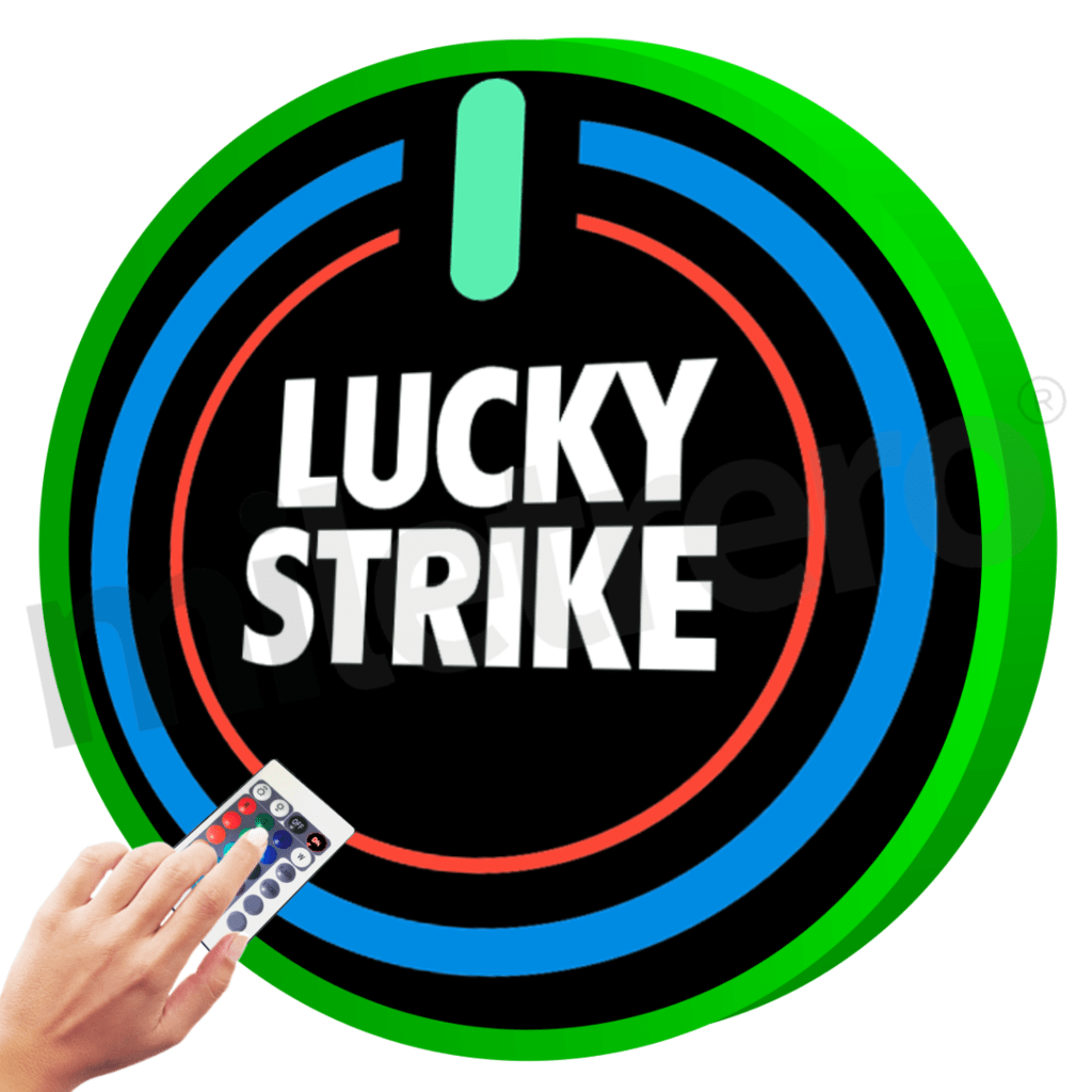 Letrero Acrílico Cigarros Lucky Strike LED Luminoso Discoteca