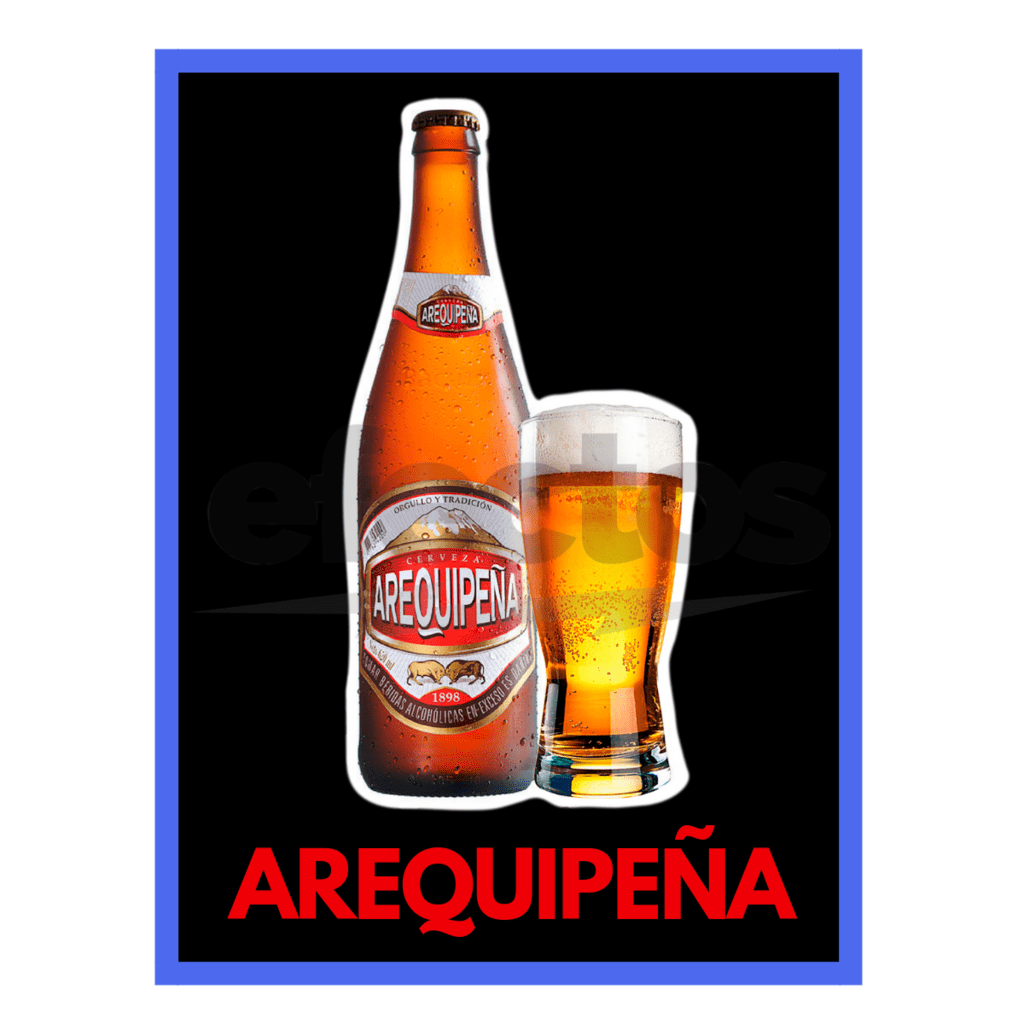 Letrero Acrílico Cerveza Arequipeña LED Luminoso Karaoke