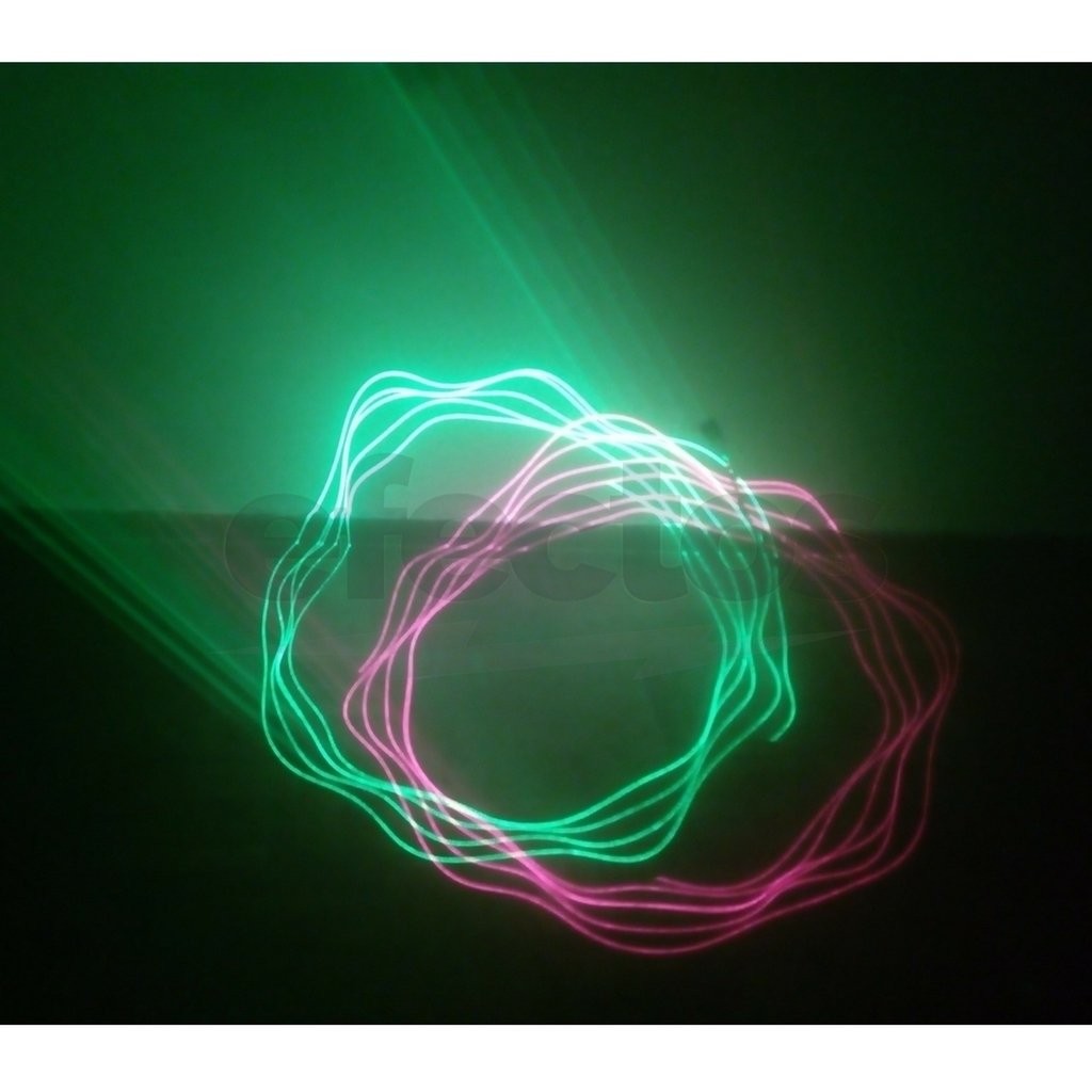 Laser Doble Lineal Rojo y Verde 3D Dmx