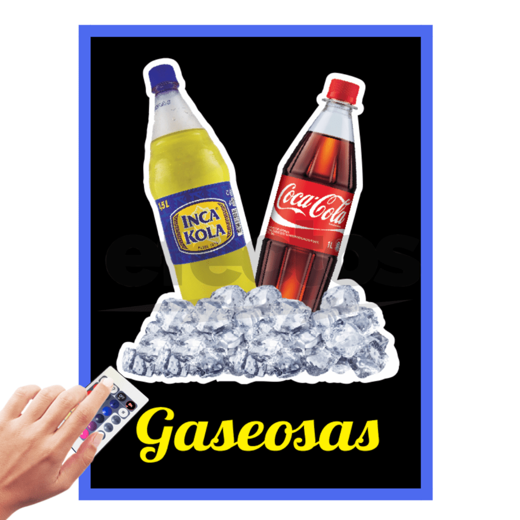 Letrero Acrílico Inca Kola y Coca Cola LED Discoteca