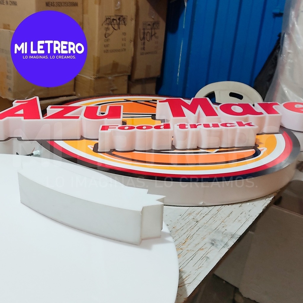 Letrero Luminoso Burger en Acrílico LED para Fast Food, Disco Bar