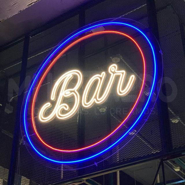 Cartel Luminoso Open Bar 24 Horas Decoración Disco Karaoke