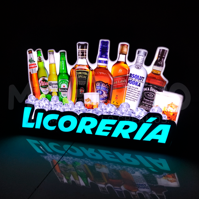 Letrero Luminoso para Discoteca LED de Corona Extra, Heineken y licores