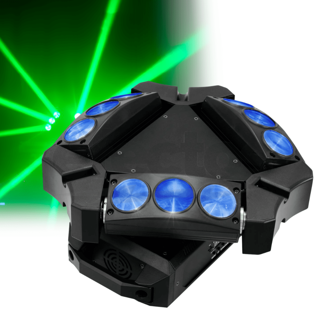 KAOS Spider Moving Head Beam 9 x 10W RGBW LED DMX DJ Stage Lighting