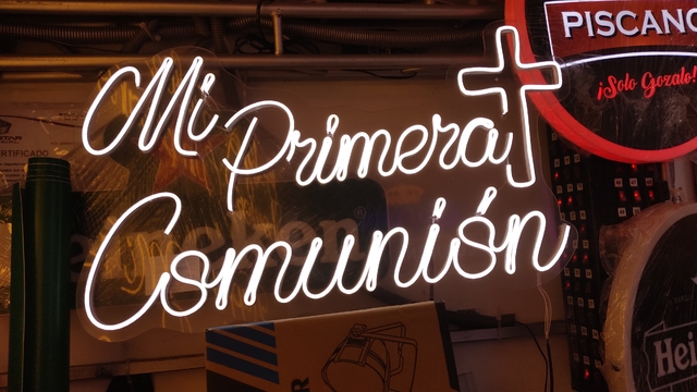 Letrero Neon de Mi Primera Comunión LED para eventos