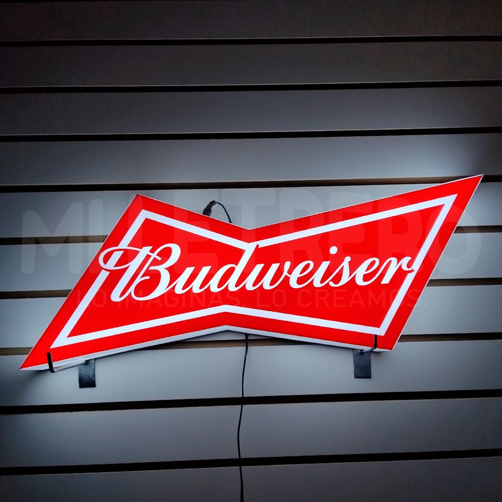 Letrero Luminoso Budweiser Logo Led Karaoke Bar