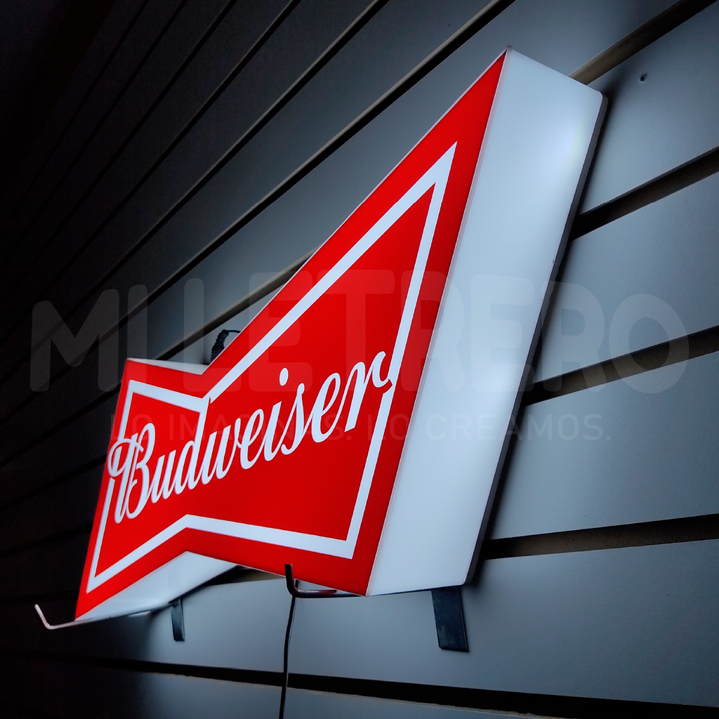 Letrero Luminoso Budweiser Logo Led Karaoke Bar