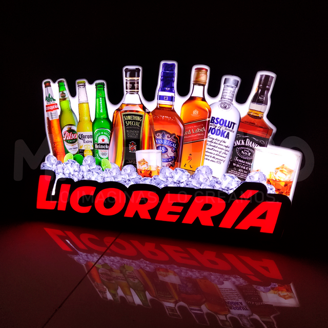 Letrero Luminoso para Discoteca LED de Corona Extra, Heineken y licores
