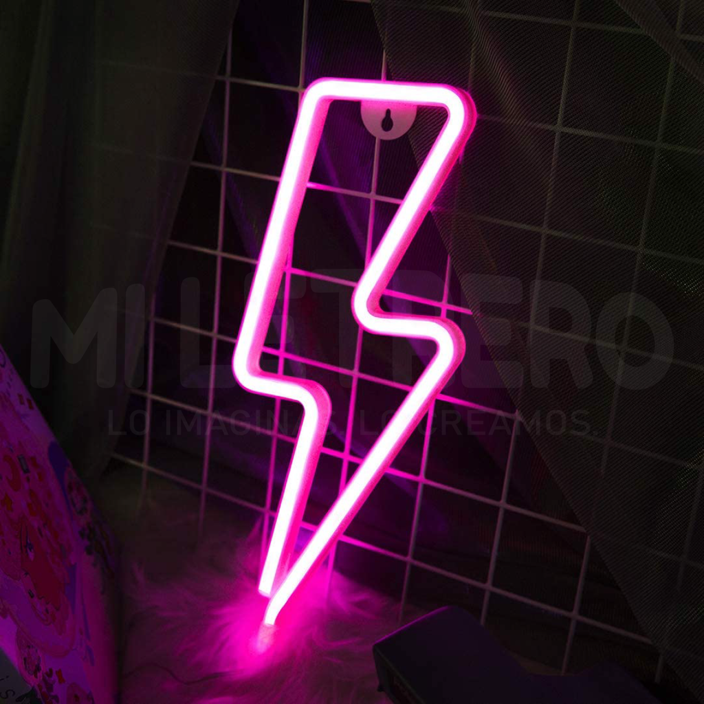 Letrero Luminoso Rayo Fucsia NEON LED Flexible