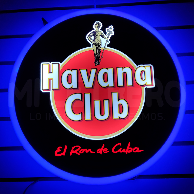 Letrero Luminoso Ron de Cuba Havana Club Acrílico Led