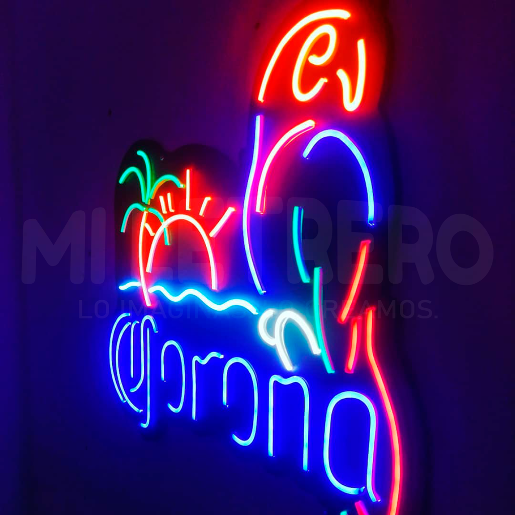 Letrero Luminoso Neon Corona Extra Logo Led Karaoke Bar