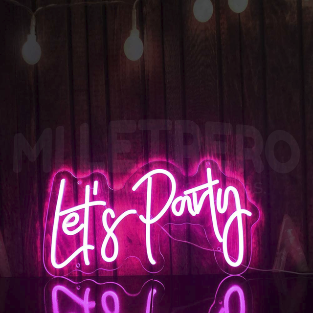 Letrero Luminoso Neon Let's Party Flexible Led