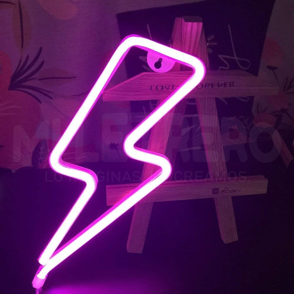 Letrero Luminoso Rayo Fucsia NEON LED Flexible
