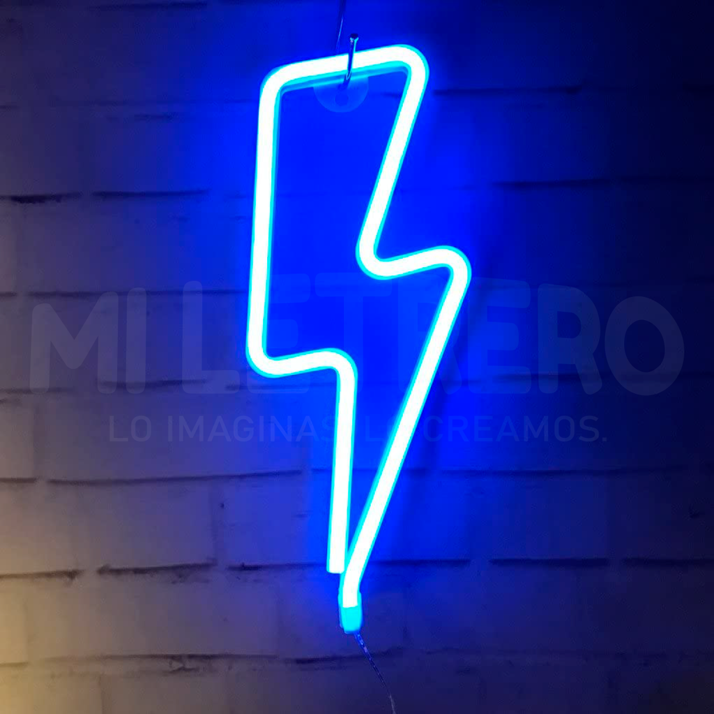 Letrero Luminoso Rayo Azul NEON LED Flexible